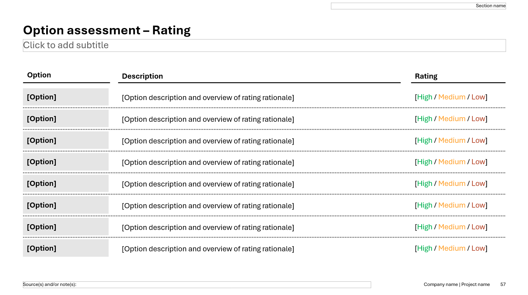 Options Evaluation Slides for Consultants – PowerTools